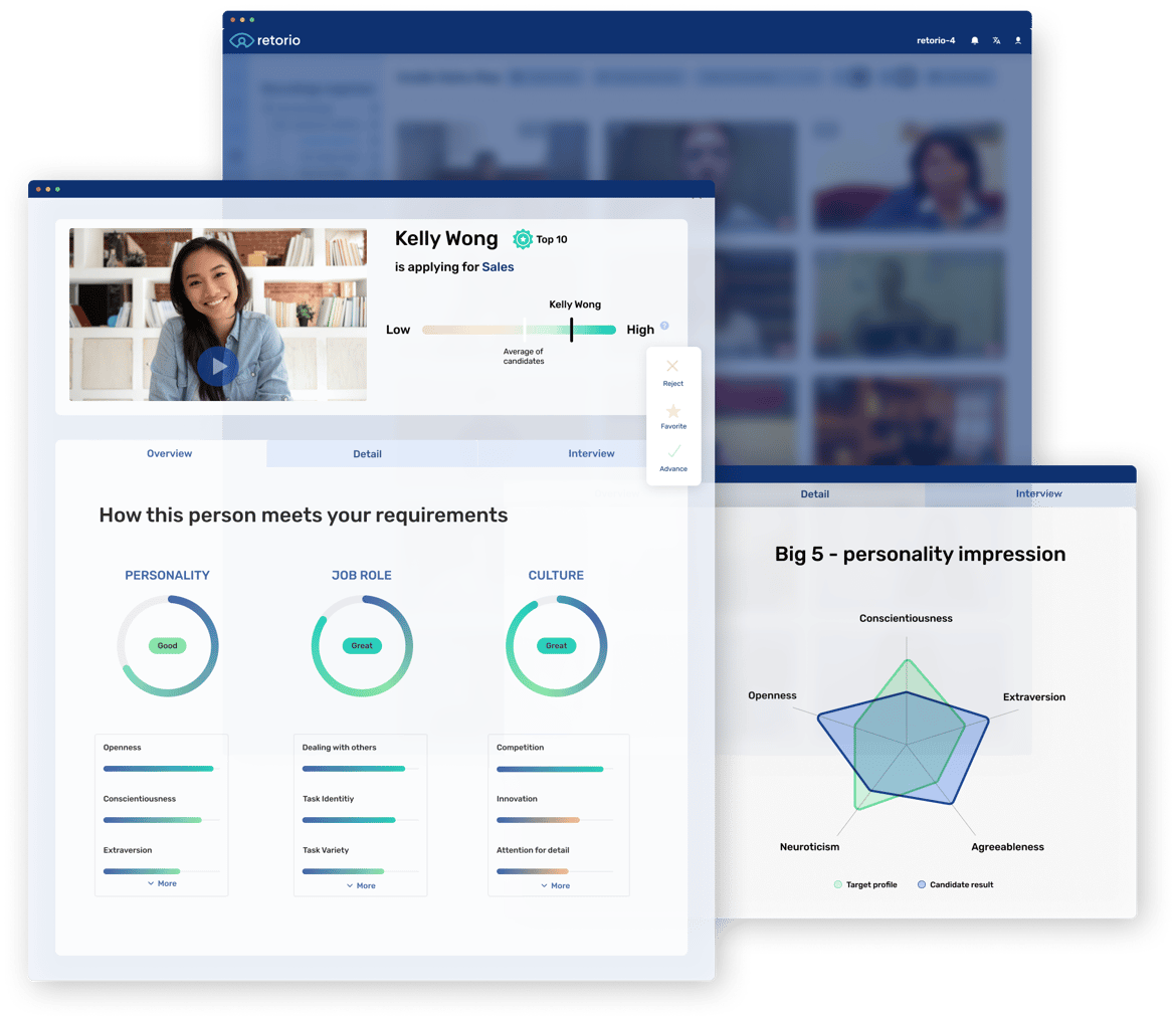 Retorio | video AI that reveals personality across talent management